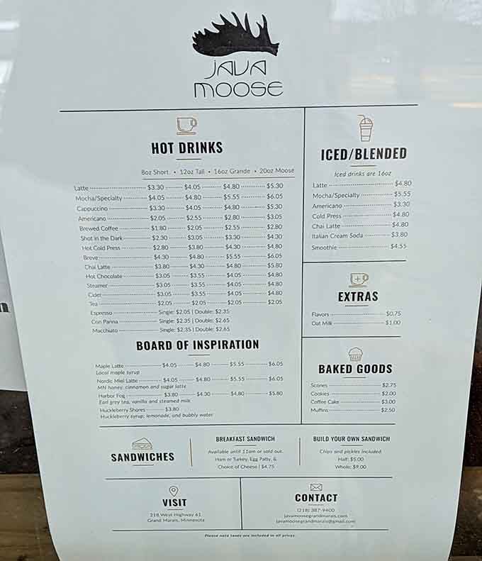 When your menu needs a "Board of Inspiration," you know someone's taking their coffee game seriously.
