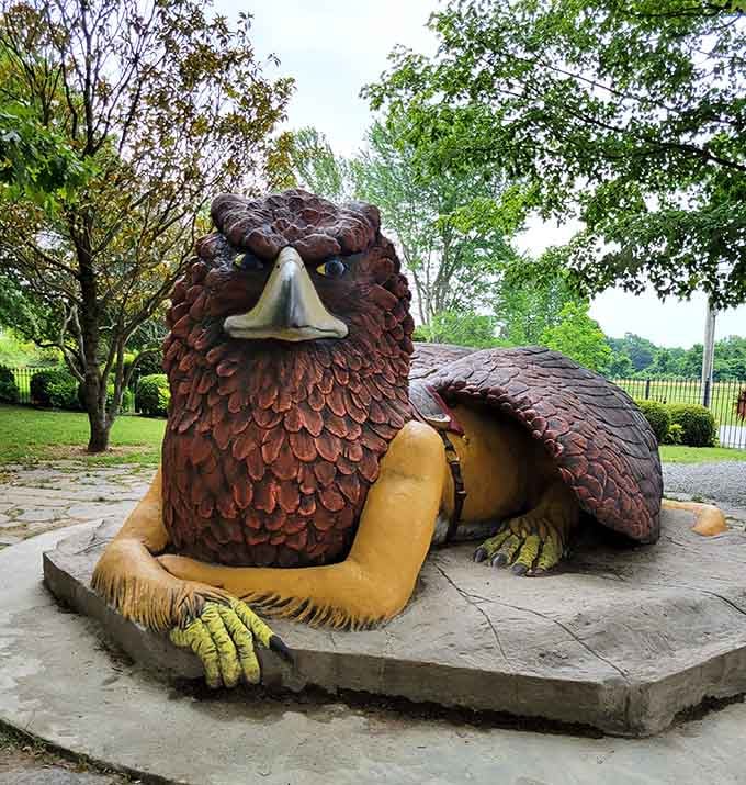 Part eagle, part lion, all attitude&mdash;this griffin surveys its domain with the confidence of a creature that knows it's fabulous.