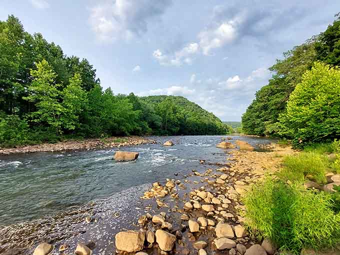 The rivers here flow with the kind of peaceful determination that makes you want to sit and think deep thoughts.