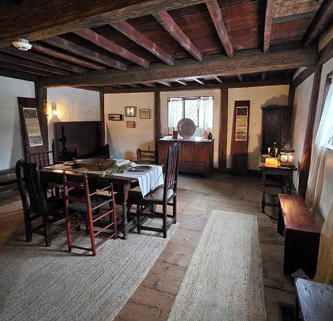 That dining table witnessed conversations about witchcraft accusations over what was probably very bland porridge.