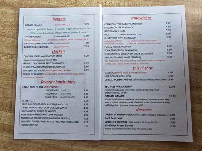 When a gas station menu looks this good, you know someone's taking their comfort food seriously and your taste buds personally.