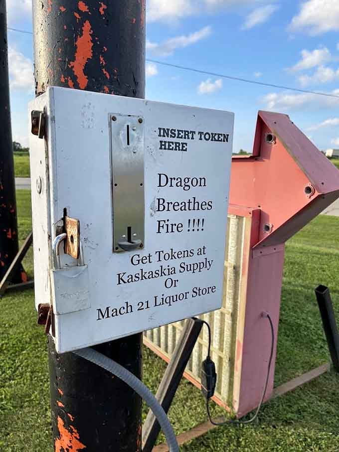Insert token here for pyrotechnics, because apparently coin-operated dragons are exactly what America needed all along.
