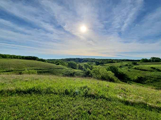Rolling hills and endless sky create views that'll make you forget you're in southwestern Minnesota.