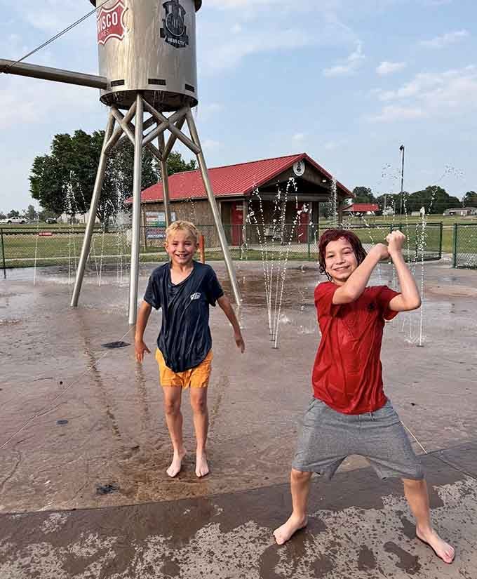 Two kids, one splash pad, zero complaints. Missouri summers just found their perfect solution.
