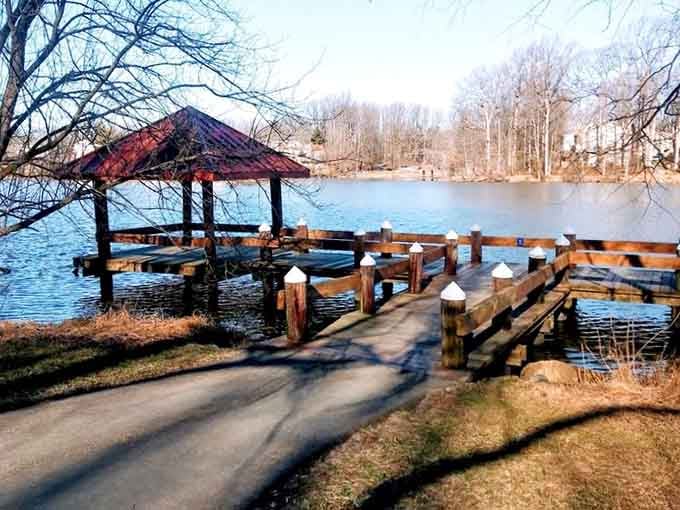 That wooden dock isn't just for fishing, it's your front-row seat to the greatest free show around.