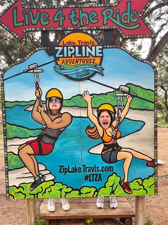 Strike a pose before you fly, because this photo op captures the exact moment courage meets pure exhilaration.