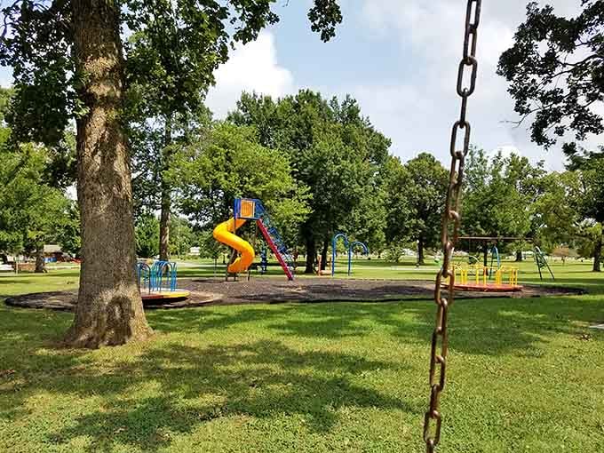 Modern playground equipment proves fun doesn't need an instruction manual or require charging overnight to work properly.