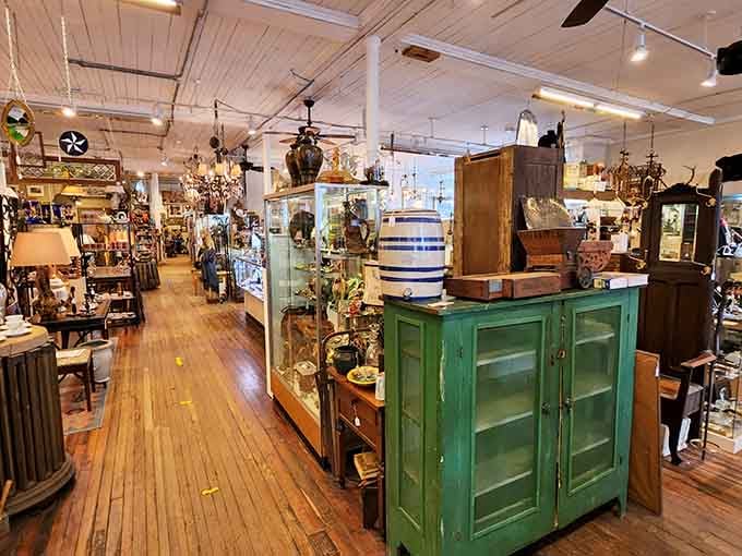 Inside this antique haven, every aisle promises treasures your living room didn't know it desperately needed until now.