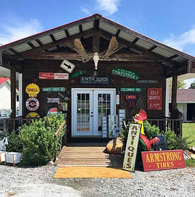 Big John's Antiques greets you with more character than most people's entire living rooms could ever hope to achieve.