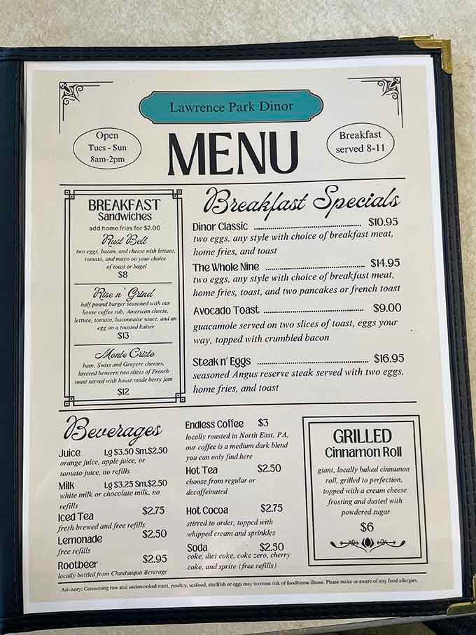 The menu reads like a love letter to breakfast, offering everything from classic comfort to modern twists worth waking up for.