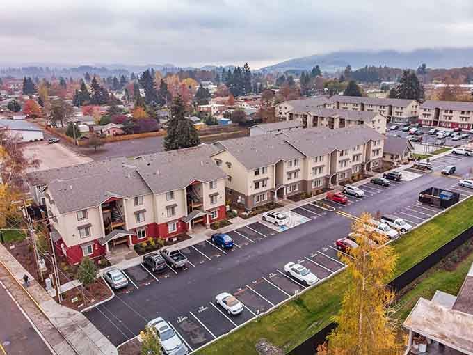 Modern apartment living meets small-town affordability, with mountain views that big-city dwellers can only dream about.