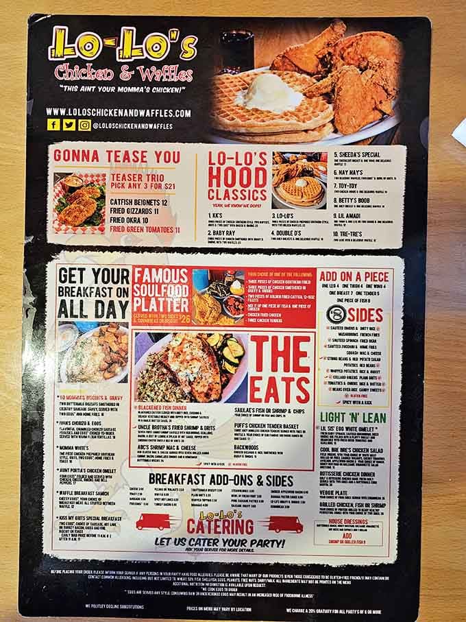 This menu reads like a greatest hits album of Southern comfort, and every track's a banger.
