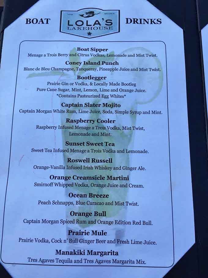 Boat drinks with names this creative deserve their own standing ovation before you even take a sip.
