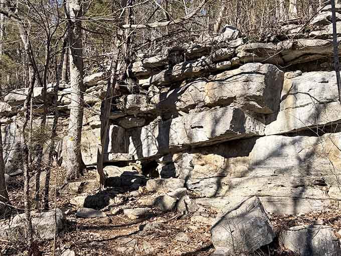 These weathered rock formations have more character lines than a Hollywood actor who refuses Botox.