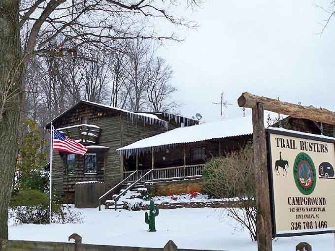 Winter transforms Love Valley into a snow-dusted postcard that makes you want to grab hot cocoa and a good book.