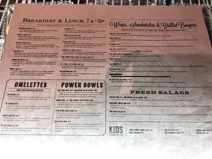 When a menu this extensive still manages to look organized, you know the kitchen has its act together.