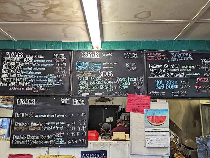 Hand-chalked menus reveal the kind of variety that makes decision-making deliciously difficult every single visit.