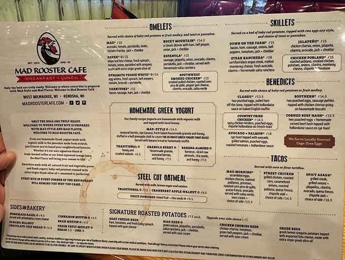 This menu reads like a love letter to breakfast, with options that'll make decision-making delightfully difficult.
