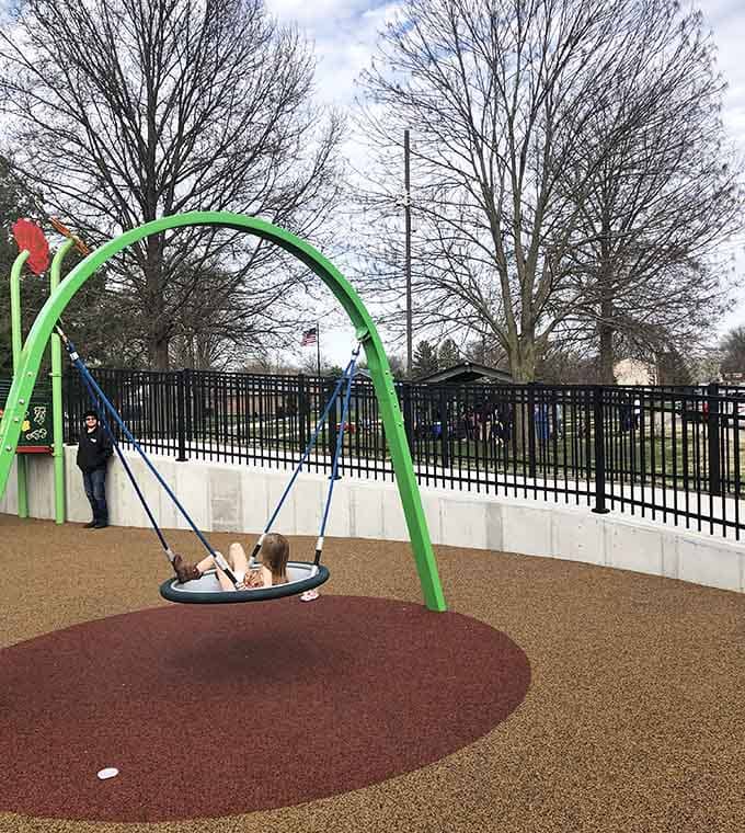 That platform swing fits wheelchairs, multiple kids, or one adult who definitely isn't too old for swinging. Allegedly.