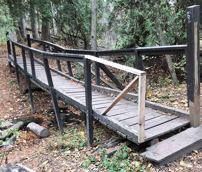 Every great adventure needs a bridge, and this one leads straight into Wisconsin's underground wonderland.