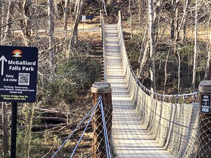 This swaying bridge is your gateway to adventure, minus the Indiana Jones-level danger but with all the fun.