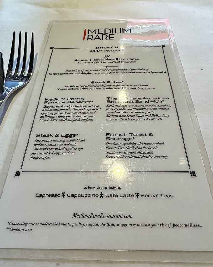 When your entire menu fits on one page, you know they're doing something spectacularly right with every single item.