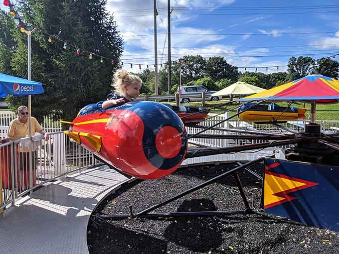 Future astronauts get their first taste of flight on this brightly painted rocket that's been launching imaginations for generations.