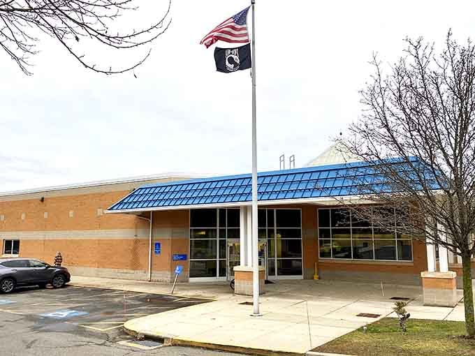 Even the post office looks dignified here&mdash;because apparently Meriden believes every building deserves architectural respect, even bureaucratic ones.