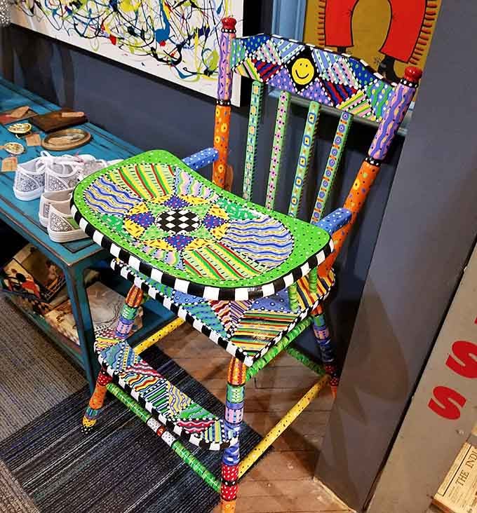 Someone turned a chair into a kaleidoscope, and honestly, we're here for this level of commitment.