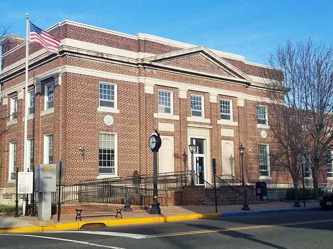 This handsome brick building proves that even the post office can have architectural dignity and community pride.