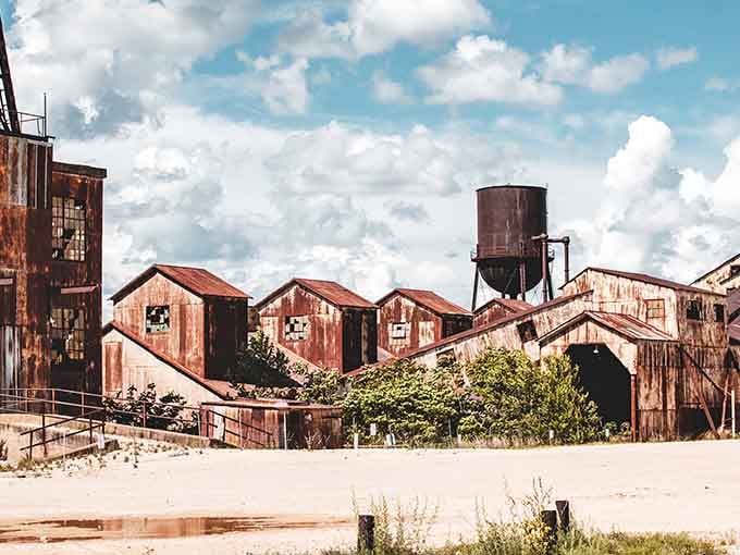 This weathered complex once hummed with round-the-clock activity, processing Missouri lead that traveled the entire globe.