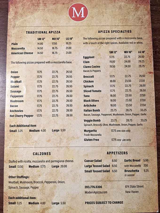When a menu has survived this long unchanged, you know they've figured out exactly what works beautifully.