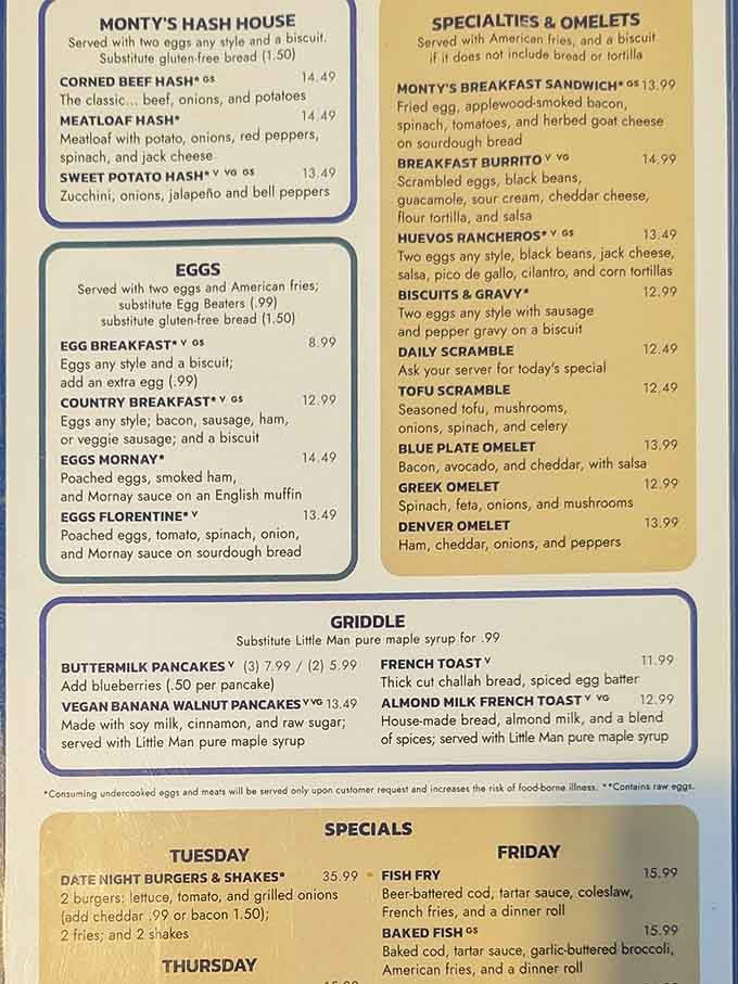 This menu reads like a greatest hits album where every track is a certified banger.