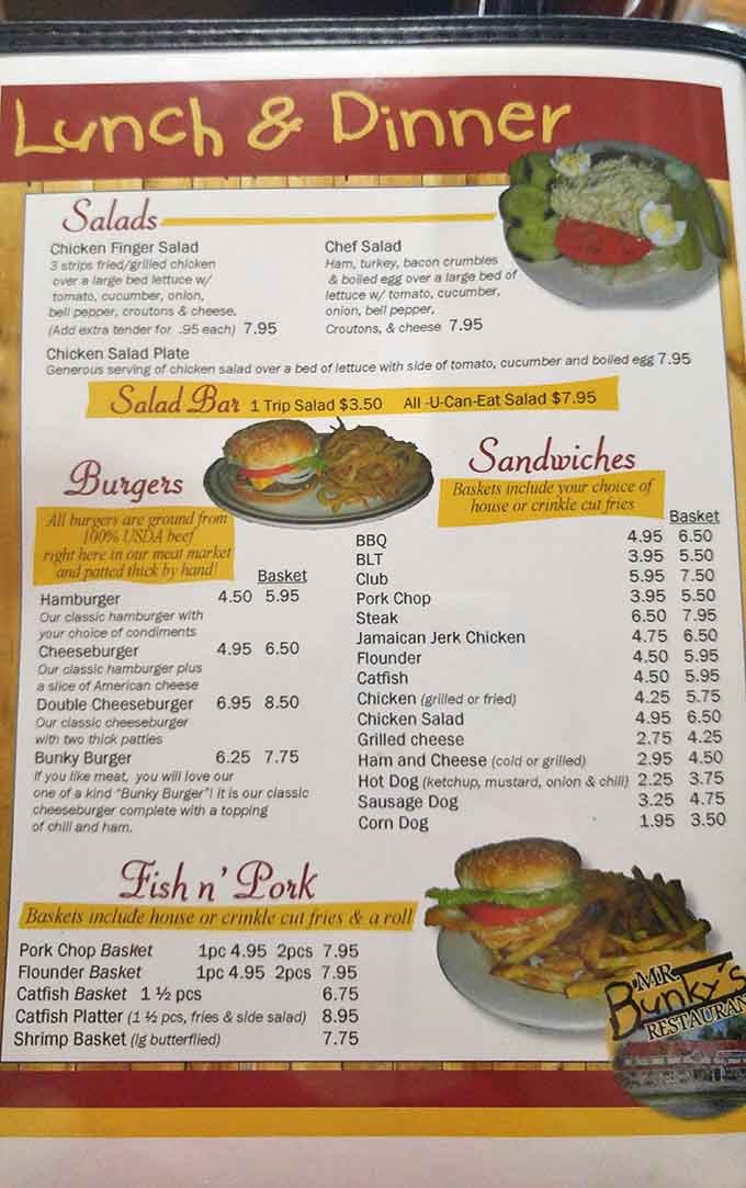 This menu proves you don't need fancy descriptions when the food speaks loudly enough on its own.