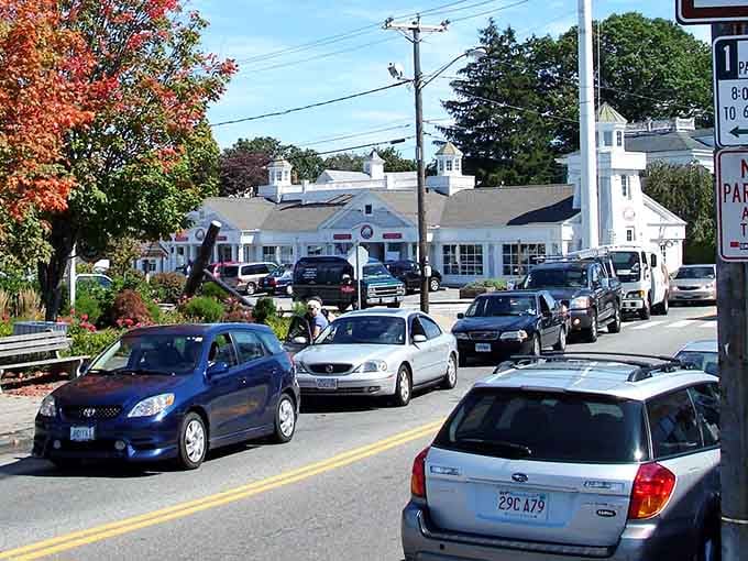 Downtown traffic that's actually worth sitting in, because you're surrounded by New England charm instead of strip malls and despair.