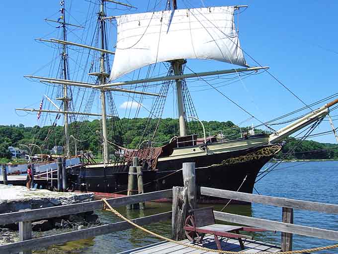 Those billowing sails against blue sky make you understand why people risked everything for the sea.