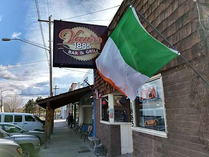 Van's 1885 Bar & Grill flies the Irish flag proudly, bringing a little Celtic spirit to the Cascades.