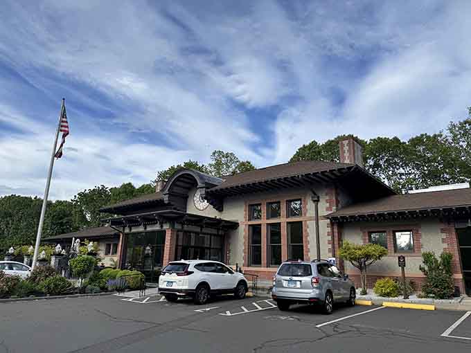This beautifully preserved train station building proves that architectural charm doesn't require a trust fund to appreciate or enjoy.