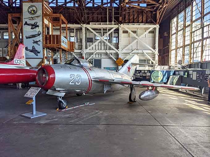 A Soviet MIG-15 sitting in a New Jersey hangar proves history has one heck of a sense of irony.