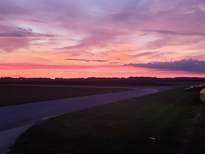 When the sun sets over the track, even speed demons pause to appreciate Indiana's natural beauty.