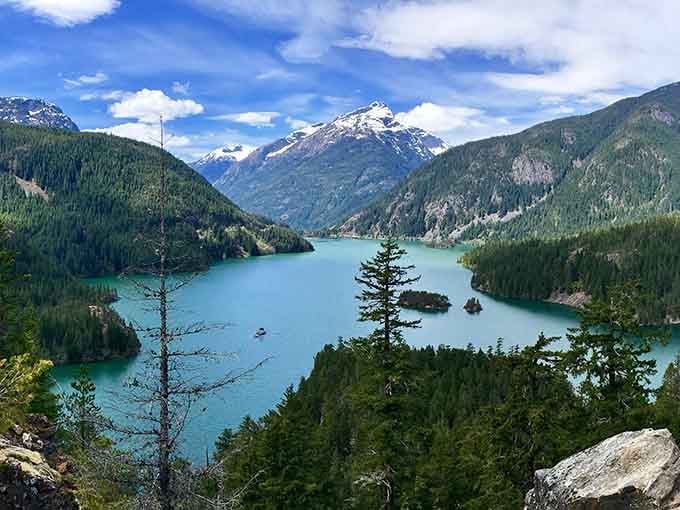 That turquoise water isn't a filter trick; it's glacial flour doing what it does best: showing off.