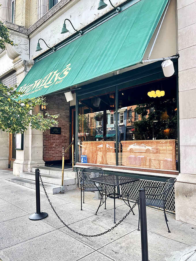 Sidewalk seating where you can people-watch without paying Manhattan prices for the privilege of sitting outside.