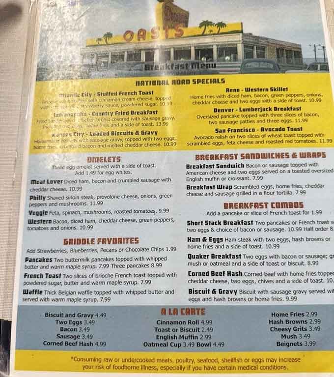 The National Road Specials prove this menu has more personality than most people you'll meet at parties.
