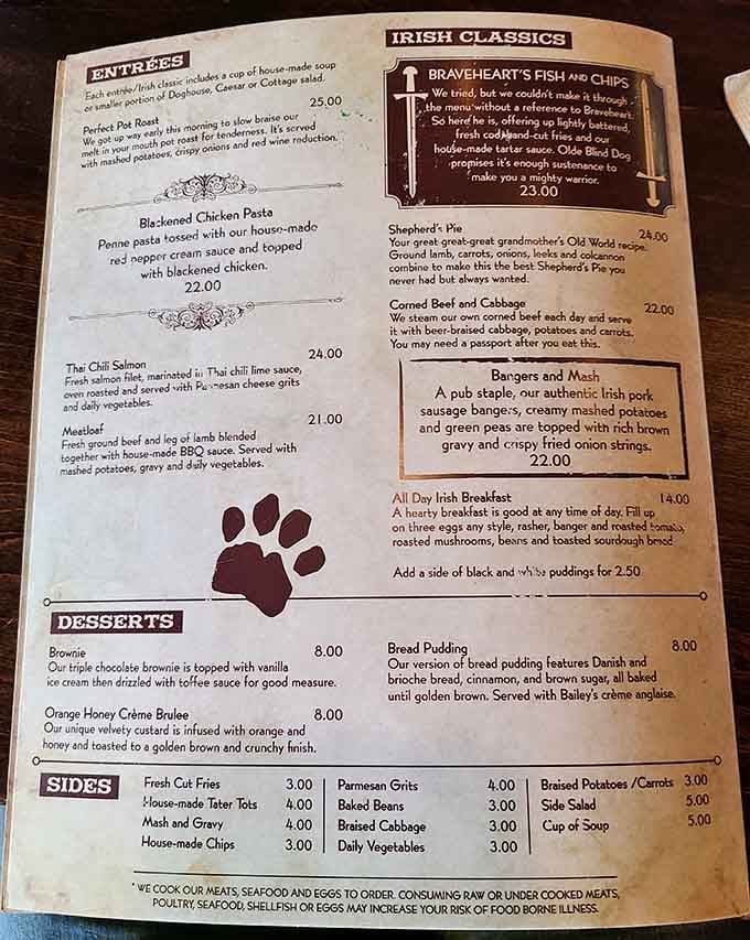 The menu reads like a greatest hits album of Irish cuisine, and every track is a banger.