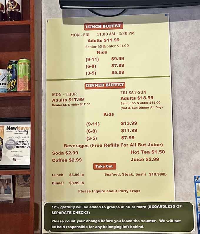 The schedule tells you when to arrive, but your appetite determines when you'll finally leave.