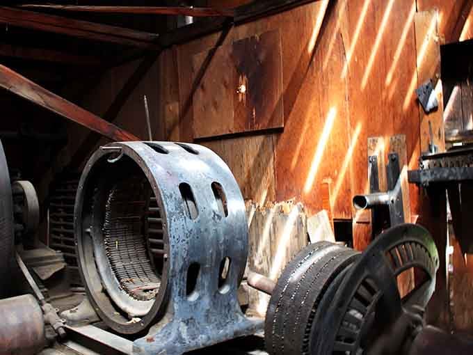 Industrial-age machinery still sits inside, a testament to the ingenuity of miners who built empires at altitude.