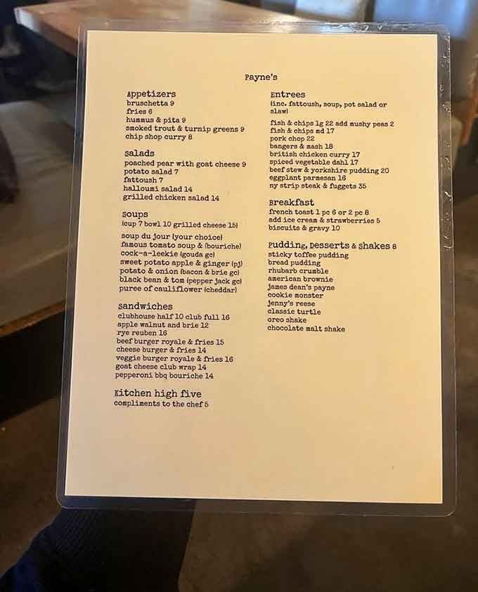 This menu reads like a love letter to British cuisine, from bangers to Yorkshire pudding delights.