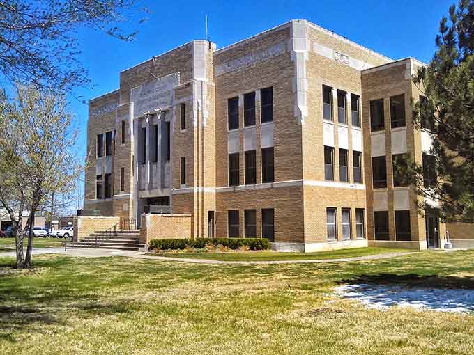 The Ochiltree County Courthouse reminds you when public buildings were built to inspire, not just function.