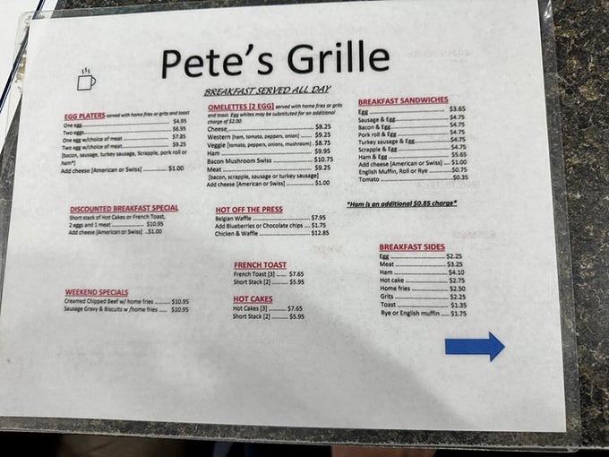 Breakfast served all day because someone finally understood that 10:59 AM shouldn't determine your pancake destiny.