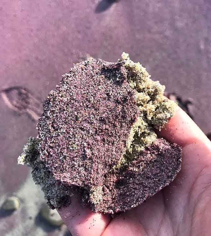 Purple sand in your hand feels like finding a twenty in an old jacket, but way more magical.